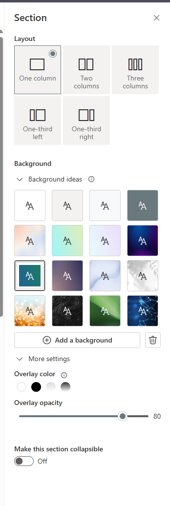 Custom sections backgrounds in SharePoint Online EdineOlijve.nl