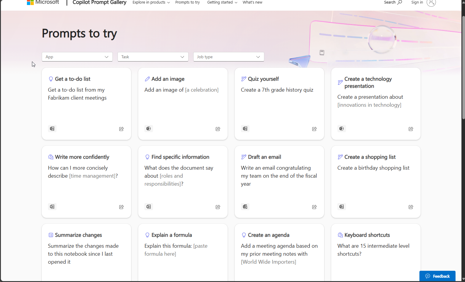 Using the Copilot Prompt Gallery – EdineOlijve.nl