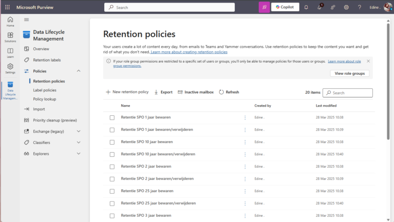 How to Create Retention Policies in SharePoint Online EdineOlijve.nl